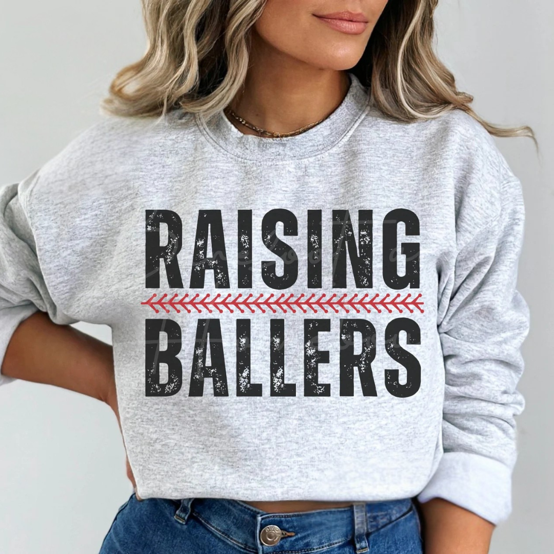 DTF Full Color Transfer - Raising Ballers – Small Biz Shipping Co