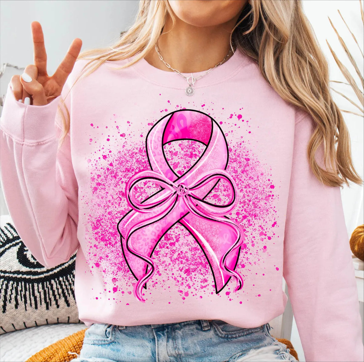 DTF Full Color TShirt Transfer - Bright Splatter Awareness Ribbons (Yo ...